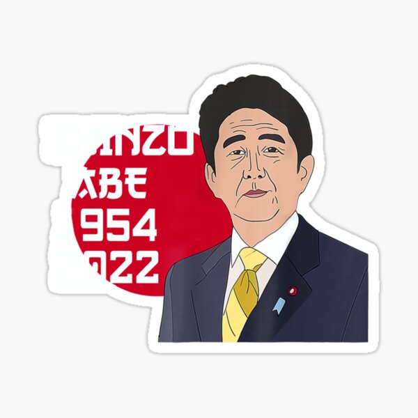 "Shinzo Abe Japan " Sticker for Sale by MariahHuckabays | Redbubble