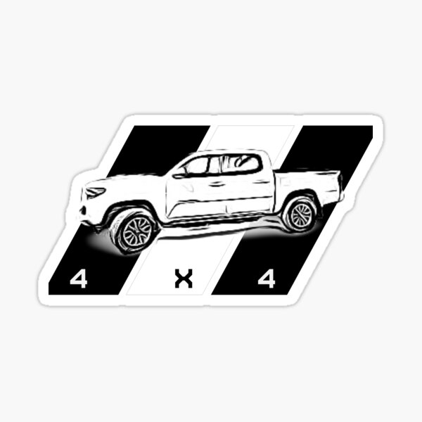 "Four By Four" Sticker for Sale by Crazy-Thinker | Redbubble