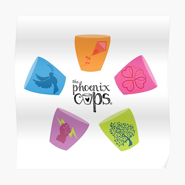 "Phoenix Cups - Circular" Poster for Sale by PhoenixSupport | Redbubble
