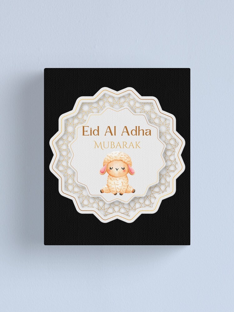 "Cute Qurbani Eid Al Adha Mubarak" Canvas Print for Sale by RandomDel ...