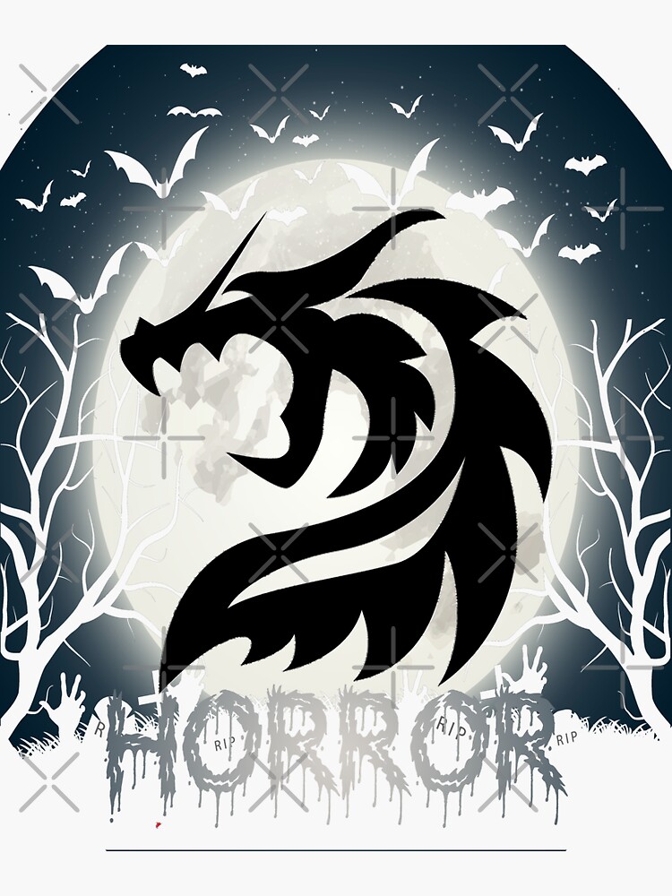 " Horror Dragon Strange Dark Mysterious, Scary Ghost" Sticker for Sale ...