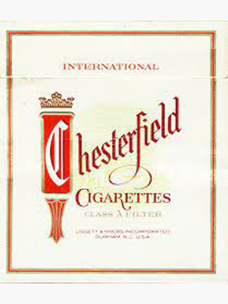 "Chesterfield cigarettes" Sticker for Sale by Wichti | Redbubble