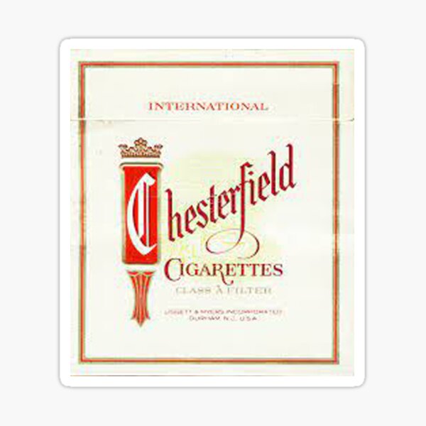 "Chesterfield cigarettes" Sticker for Sale by Wichti | Redbubble