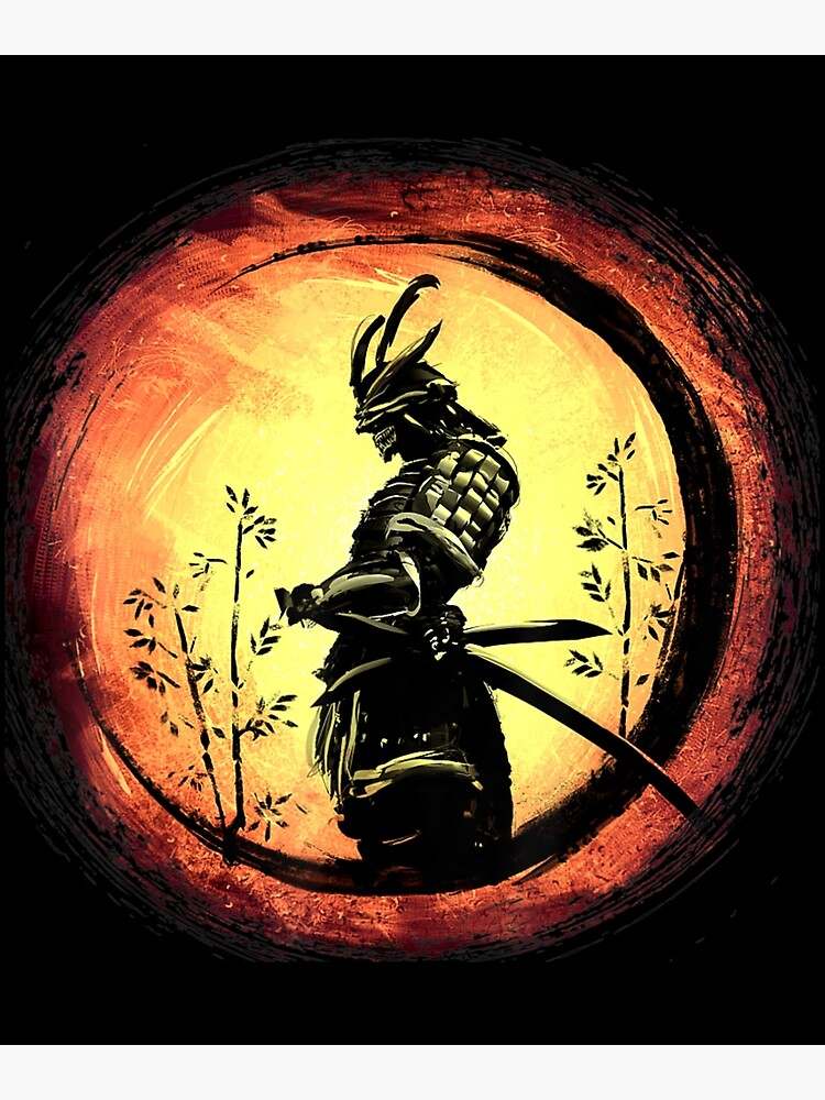 "Samurai Bushido Japan Warrior Japanese Retro Art Print" Poster for ...