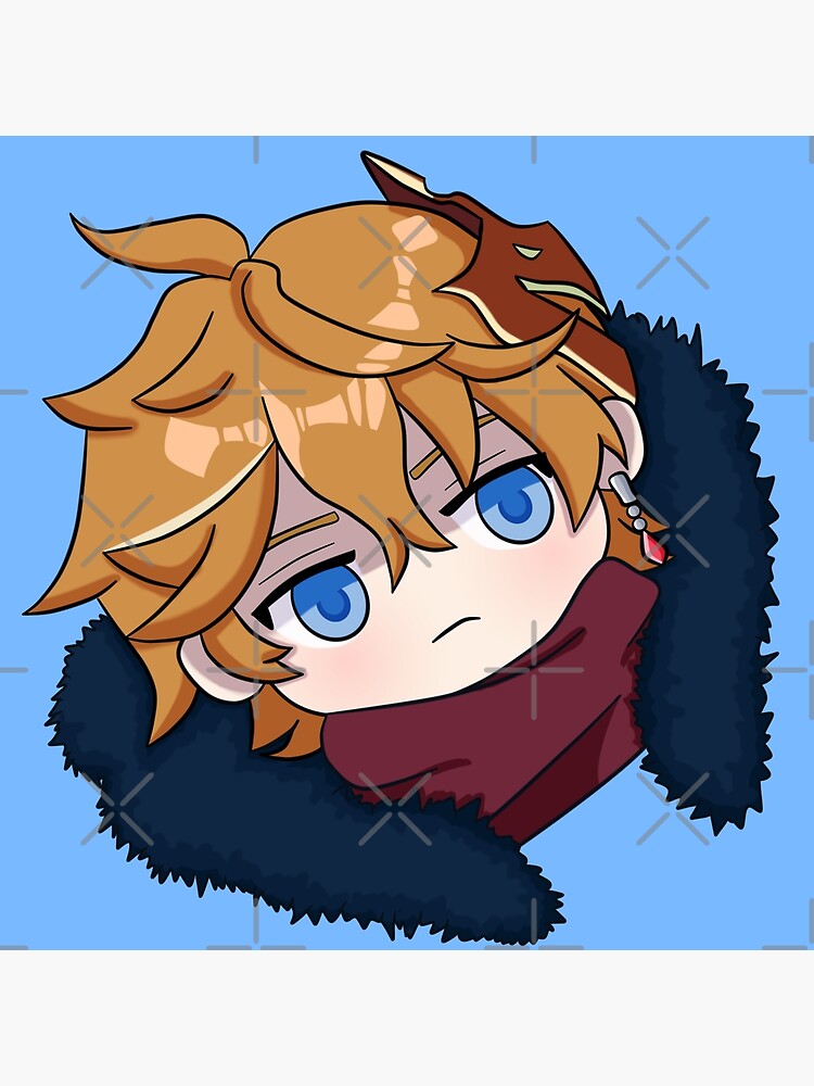 "Chibi Childe Tartaglia Head" Poster for Sale by Hyacinth01 | Redbubble