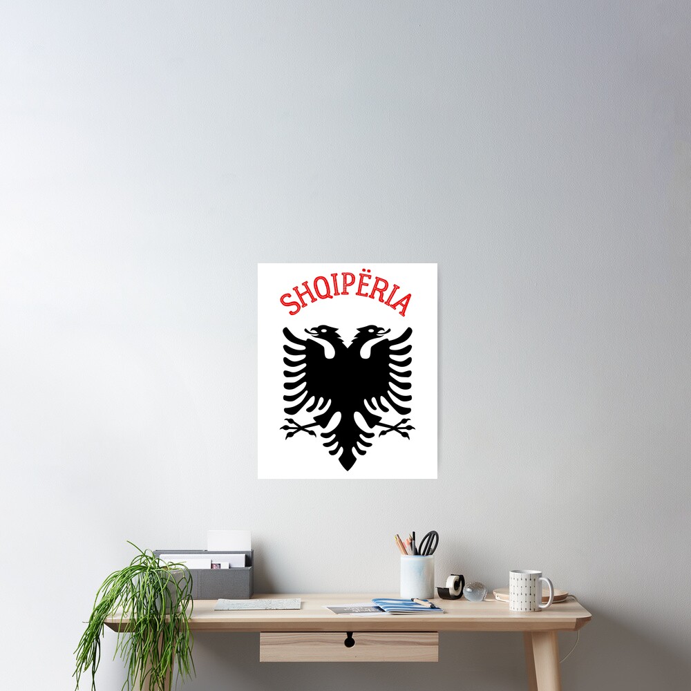 "Albania Shqipëria Black Double-Headed Eagle" Poster for Sale by ...