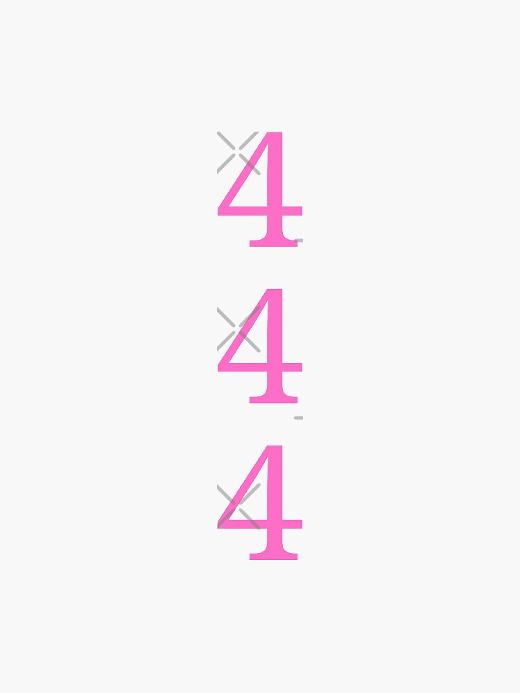 "444 Stacked Pink" Sticker for Sale by Rena1ssanceMan | Redbubble