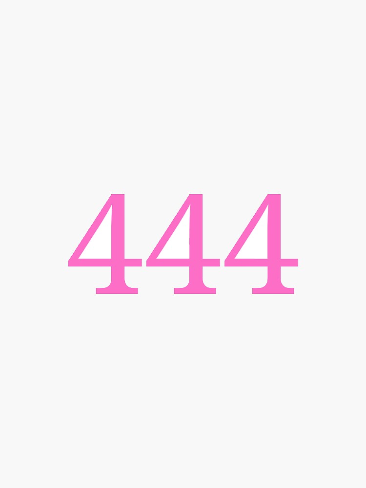 "444 Pink" Sticker for Sale by Rena1ssanceMan | Redbubble