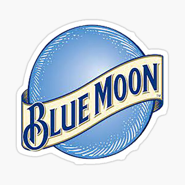 "blue moon" Sticker for Sale by goylegory | Redbubble