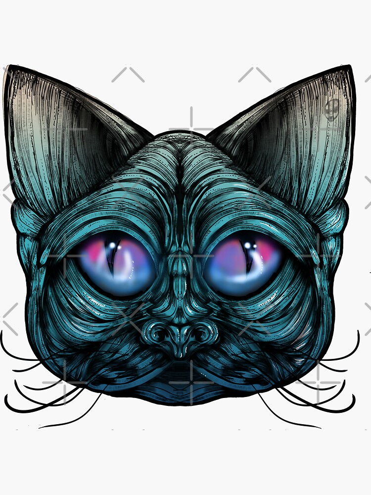 "Zombie Cat" Sticker by fakeface | Redbubble