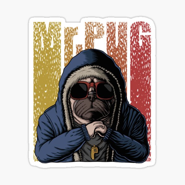 "Mr Pug " Sticker for Sale by MongDecor | Redbubble