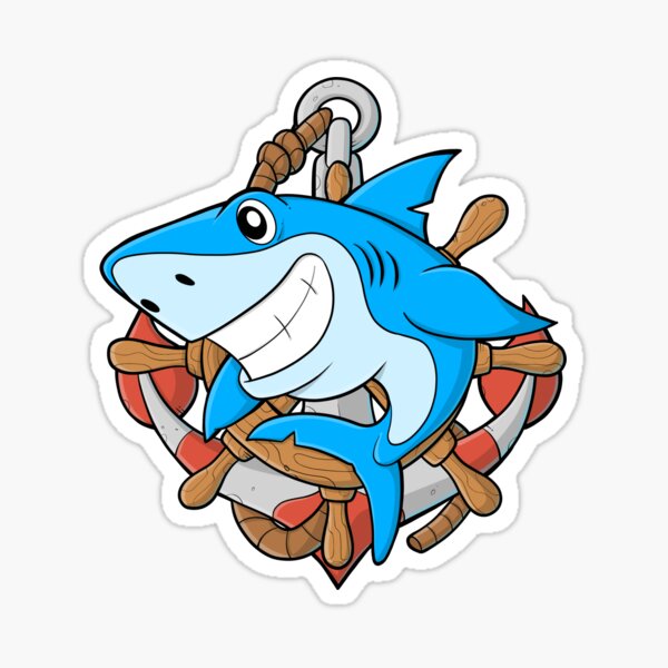 "Shark Attack" Sticker for Sale by BankaiChu | Redbubble