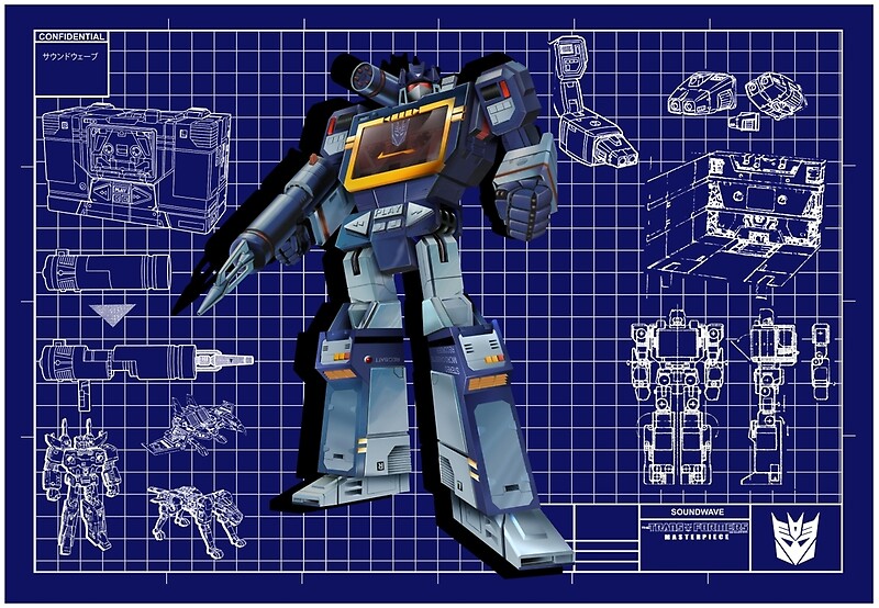 "Masterpiece Soundwave Blueprint " by Draconis130 | Redbubble