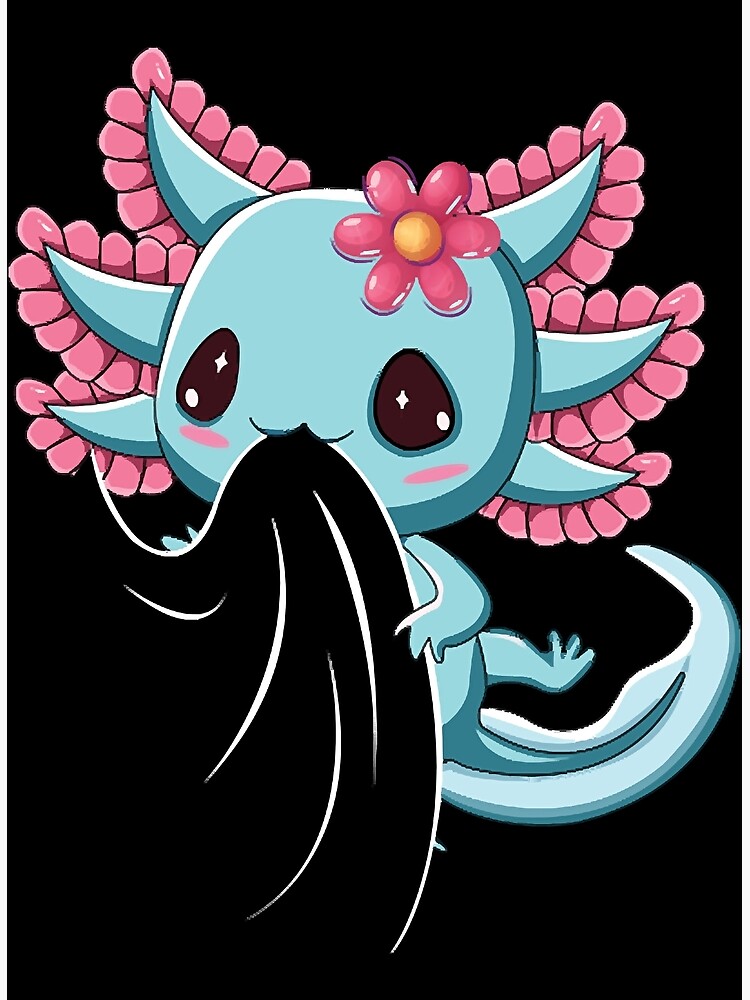 Lámina fotográfica «Morder Morder Caminar Pez Dibujos animados Lindo ...