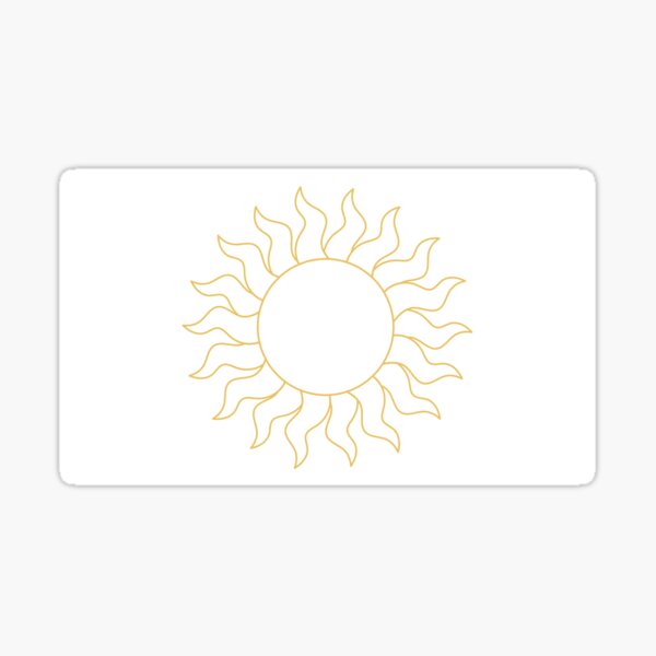 "Yellow Sun" Sticker for Sale by LKDesigning | Redbubble