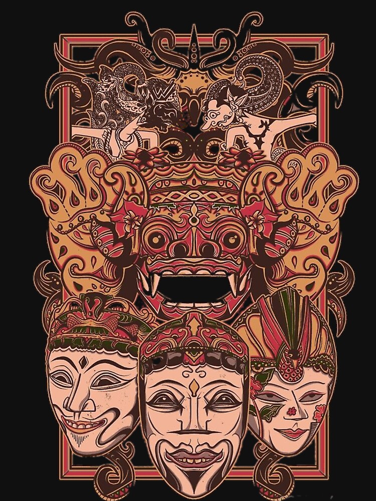"barong, sketsa culture of bali indonesia" Essential T-Shirt for Sale ...