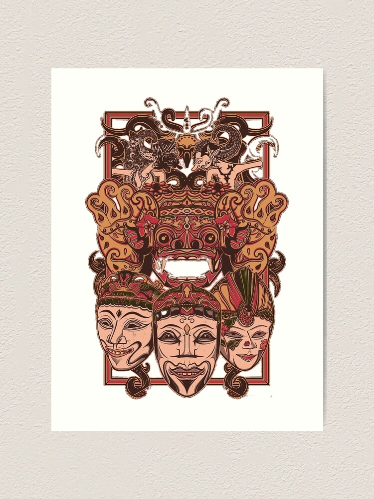 "barong, sketsa culture of bali indonesia" Art Print for Sale by ...