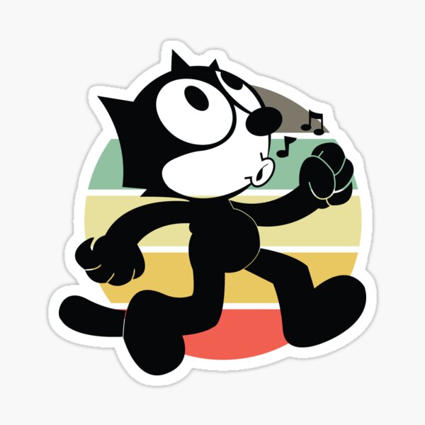 "Mascot Firstly Leggy Felix The Cat Classic Fans" Sticker for Sale by ...