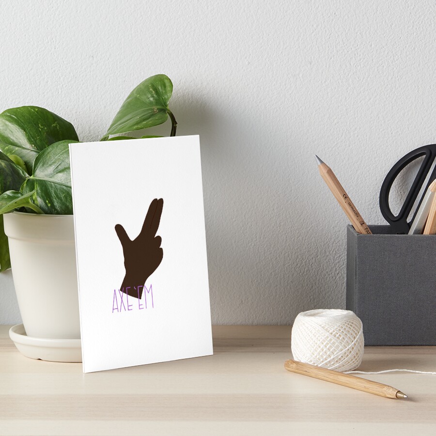 "SFA Axe ‘Em Skin Tone Hand Sign" Art Board Print for Sale by ...