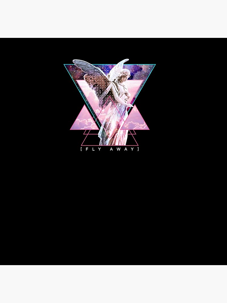 "Vaporwave Angel Statue Wings Fly Away" Poster for Sale by ...