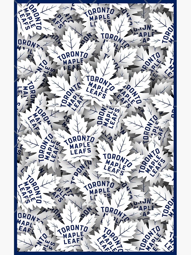 "Toronto Maple Leafs logo stickers seamless pattern" Sticker for Sale ...