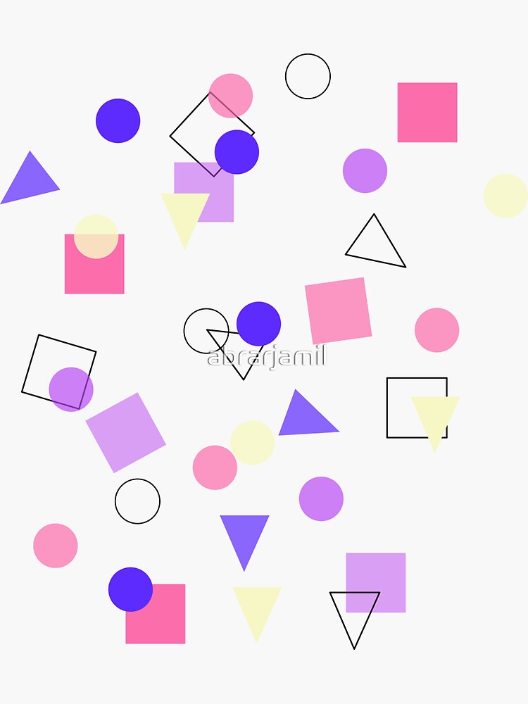 "Square Triangle Circle" Sticker for Sale by abrarjamil | Redbubble