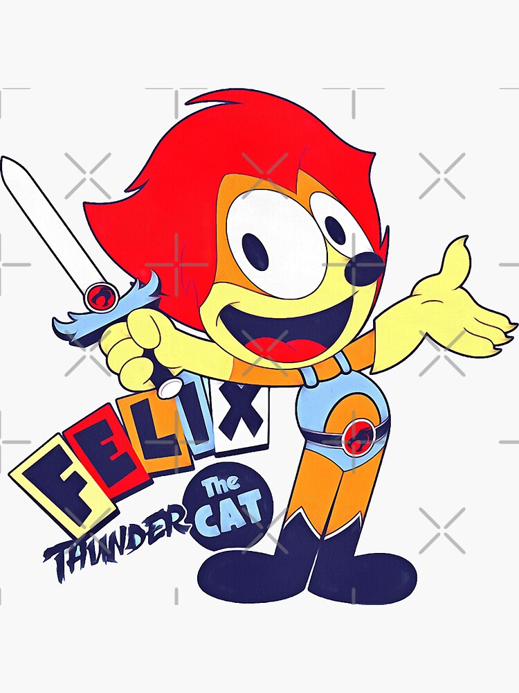 "Mascot Firstly Leggy Felix Thunder The Cat Graphic Gifts" Sticker for ...