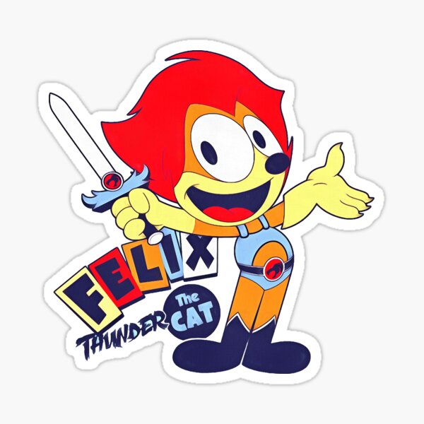 "Mascot Firstly Leggy Felix Thunder The Cat Graphic Gifts" Sticker for ...