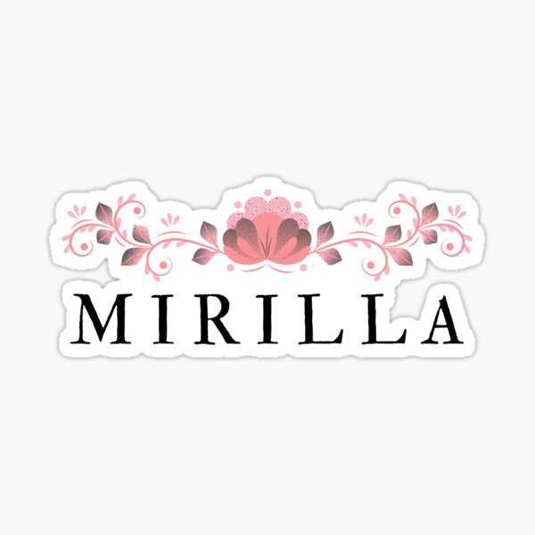 "MIRILLA" Sticker for Sale by MirillaShop | Redbubble