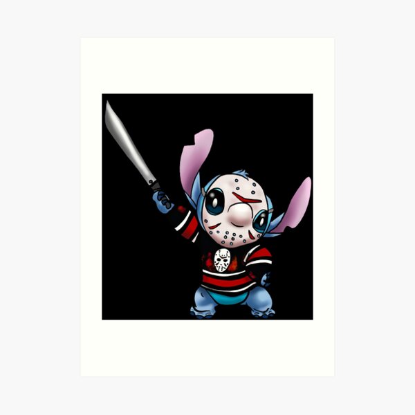 "Stitch Jason Voorhees Stitch/Designs For Men and Women" Art Print for ...