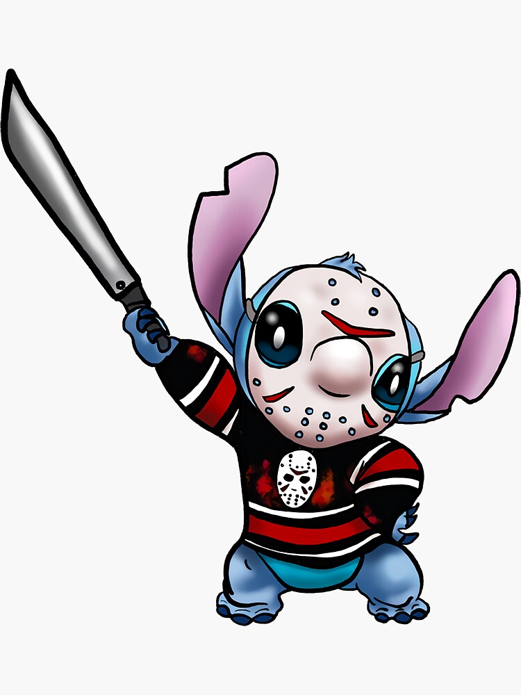 "Stitch Jason Voorhees Stitch/Designs For Men and Women" Sticker for ...