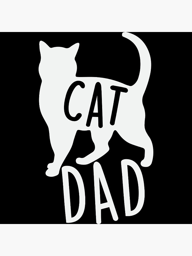 "Cat Dad Description" Sticker for Sale by InspiredByPros | Redbubble