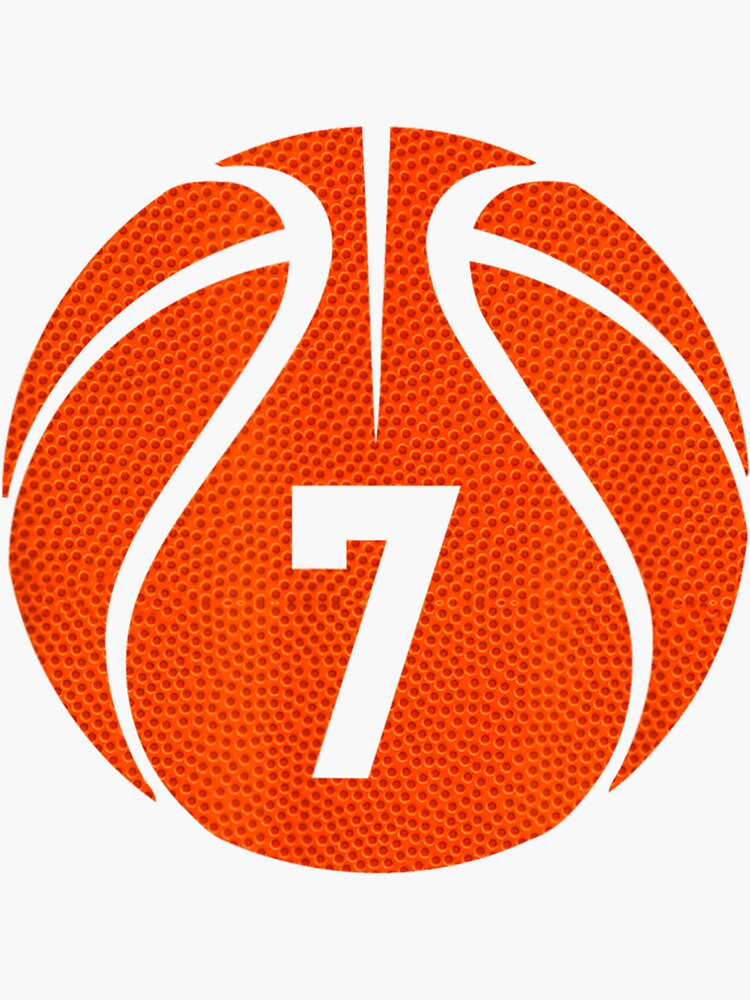 "Basketball #7 Basketball Mom 7th Birthday" Sticker for Sale by ...