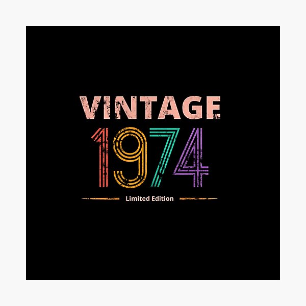 "Vintage 1974 Limited Edition" Photographic Print for Sale by ...