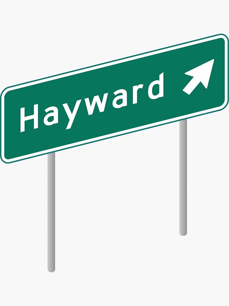 "Hayward" Sticker for Sale by WordsMaps | Redbubble