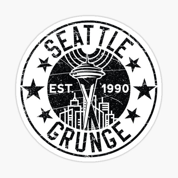 Pegatina «Seattle Grunge» de Coldink | Redbubble
