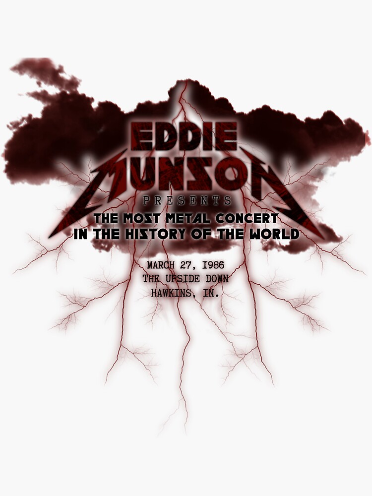 "Eddie Munson Stranger Things Metal-Konzert" Sticker von JadeConway90 ...