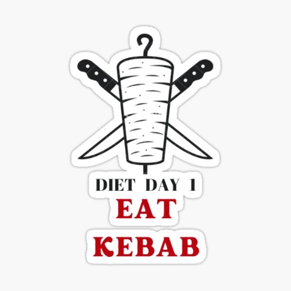 "Eat kebab" Sticker for Sale by celadonshop | Redbubble