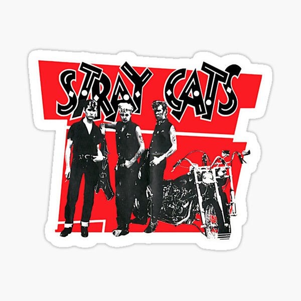 "Funny Gifts rockabilly Stray Cats" Sticker for Sale by HubertusRauch ...