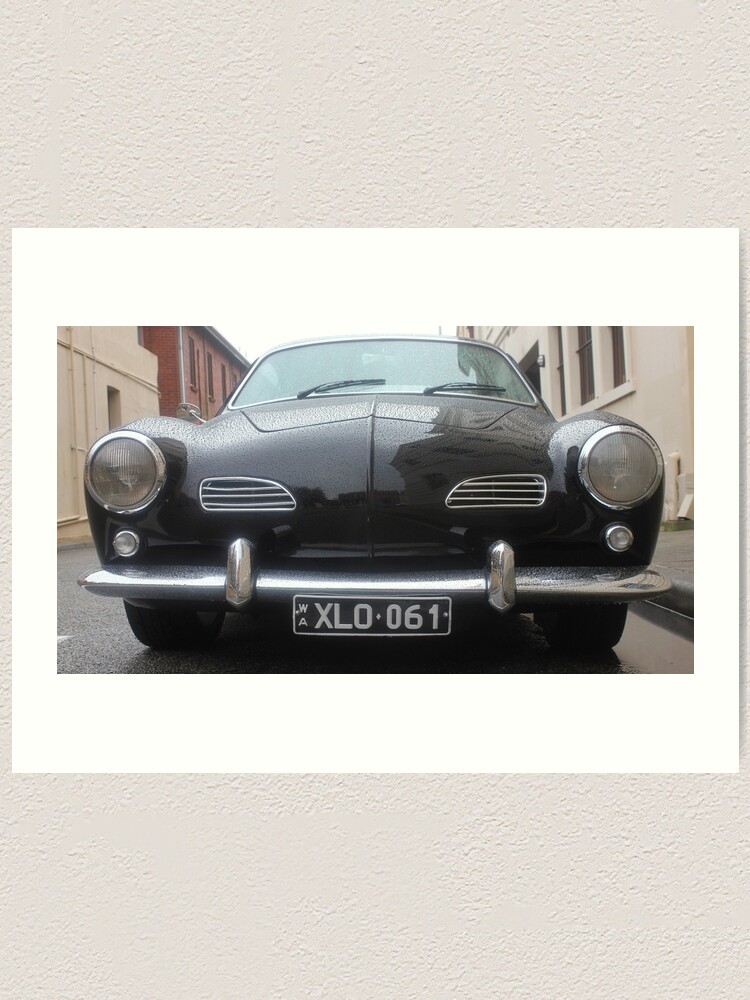 "Up Close of Black Karmann Ghia Front End" Art Print for Sale by ...