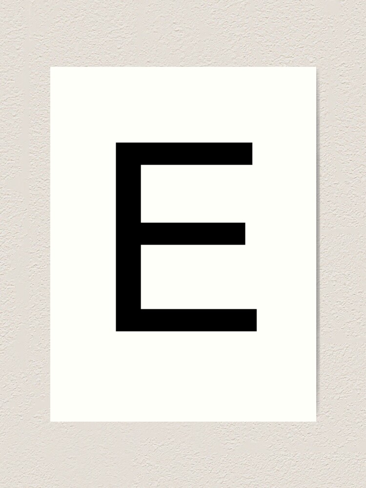 "EDGE - ABC - 01 - E - Black" Art Print for Sale by O-Edge | Redbubble