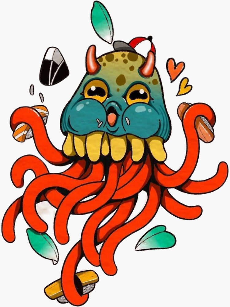"Cheerful cuttlefish" Sticker for Sale by NotBadShop | Redbubble