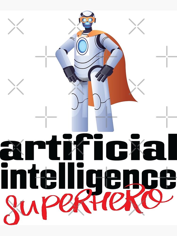 "Artificial Intelligence Superhero Cartoon" Poster for Sale by ...