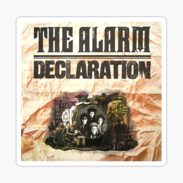 "vol 1. The Alarm poster: Declaration vintage album" Sticker for Sale ...