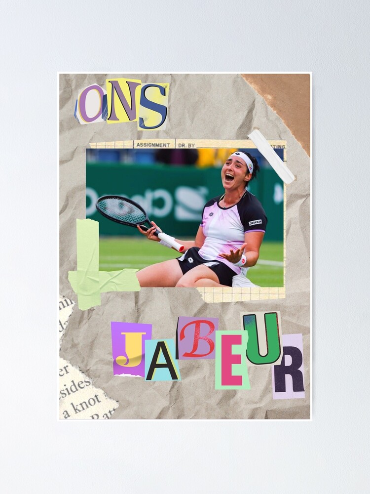 "Ons Jabeur Scrapbook Design" Poster for Sale by DidonOnDemand | Redbubble