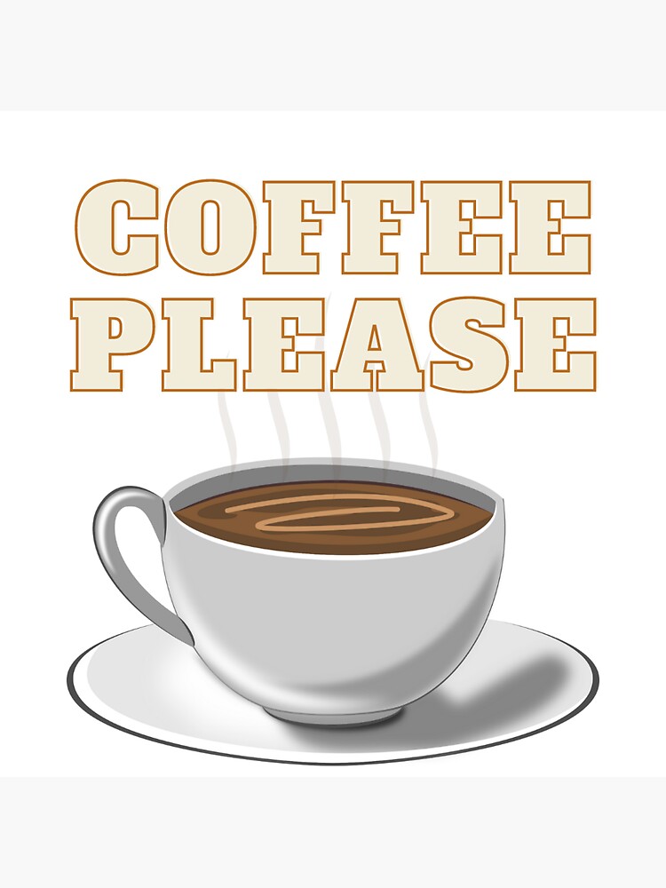 "Coffe Please" Sticker for Sale by NoraCatalog | Redbubble