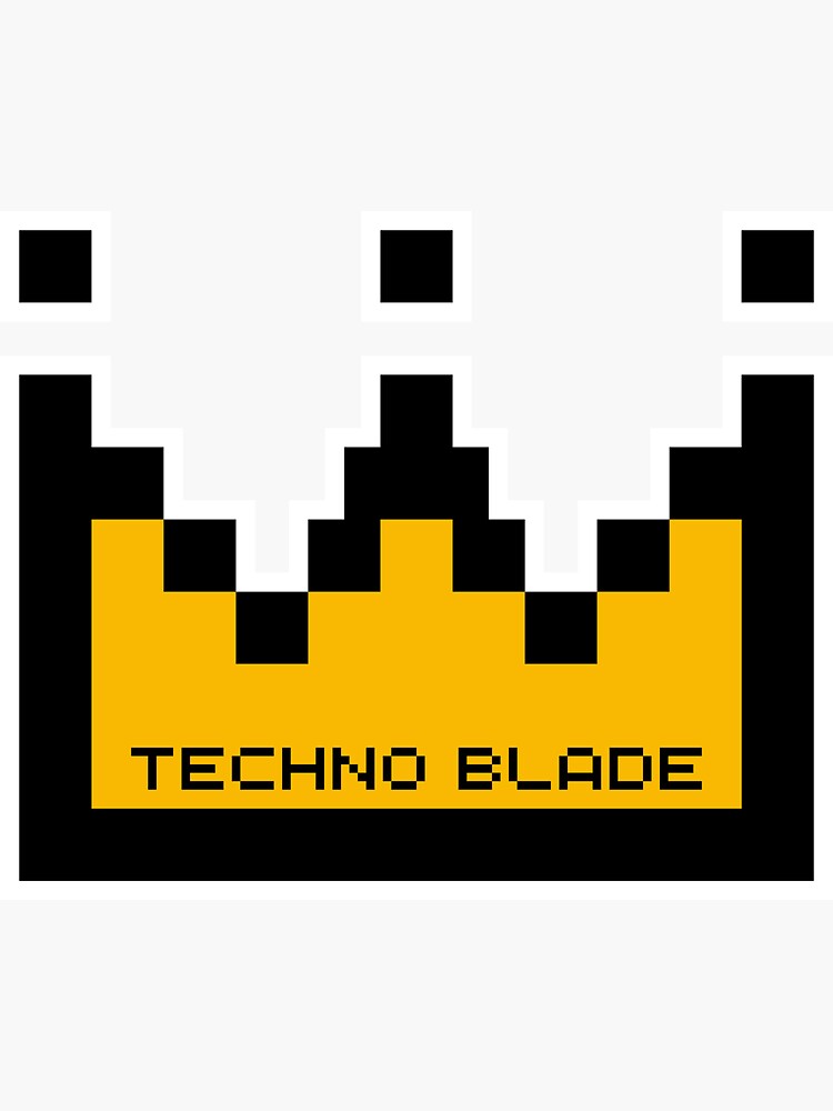 "Technoblade Pixel Crown" Sticker for Sale by Moodstyledesign | Redbubble