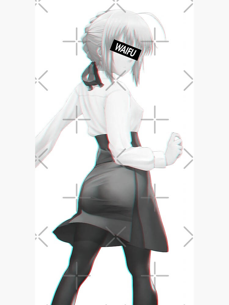 "Saber Waifu material" Poster for Sale by HentaiK1ng | Redbubble