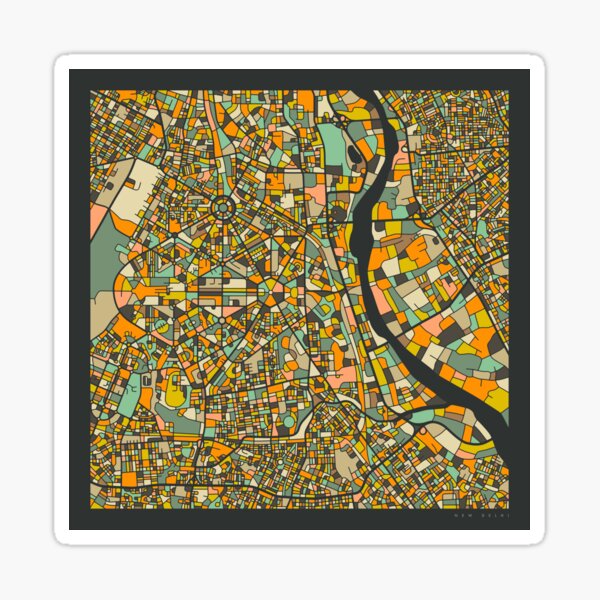 "NEW DELHI MAP" Sticker for Sale by JazzberryBlue | Redbubble