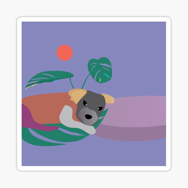 "Summer Vibe Stay Cool Dog Indoor Dog_c3" Sticker for Sale by Mimi ...